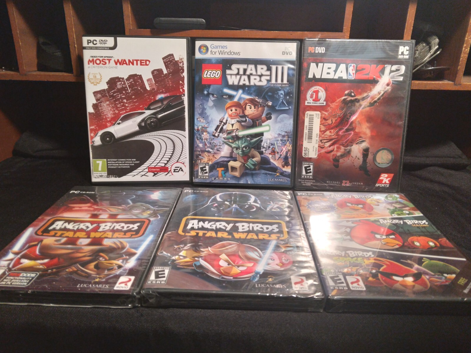 Lot Of 7 Dvd Pc Disc Games 4 Star Wars Games 3 Miscellaneous | eBay