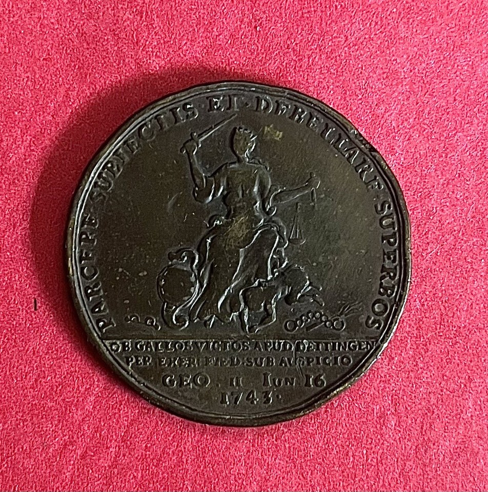 Georgius Secundus Dei Gratia Rex King George II Bronze Medal 1743 | eBay