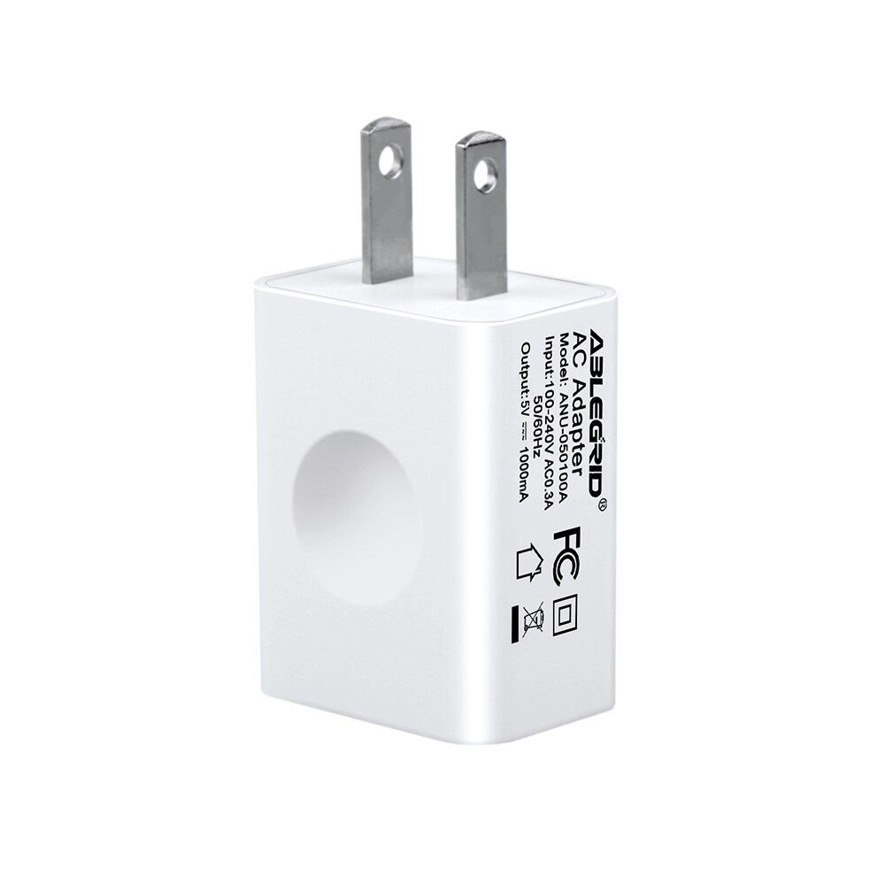 White USB AC DC Adapter Charger For 5V 1A Wall Power Home House ...