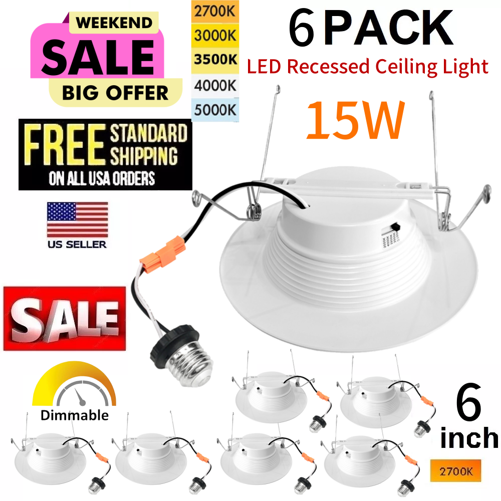 6 Inch Recessed Lighting Retrofit 5/6" Inch Brushed Nickel Retrofit