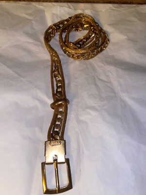 Bebe Women's Gold Tone Metal Chain Belt Links Size M-L | eBay