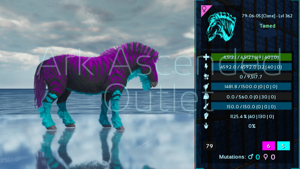 ARK Survival Ascended-Dino-362-Top Stats- Equus- Colors-PVE PS5/XBOX/PC ...