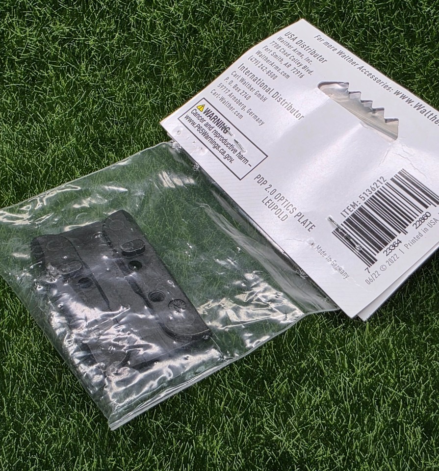 Walther #5136212 PDP OEM Optic Plate Adapter 04 For Leupold DeltaPoint ...