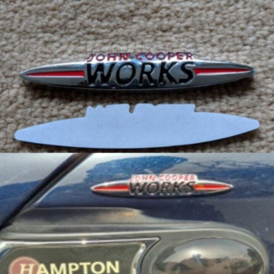 R56 MINI Cooper S JCW John Cooper Works Chrome Small Rear Badge 8.5cm ...