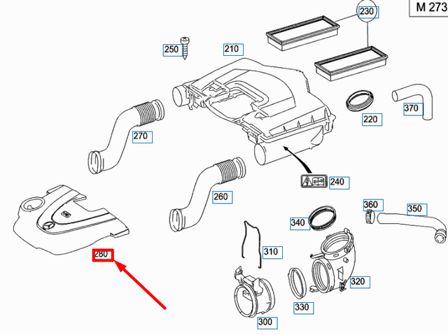 Mercedes-Benz GL X164 Engine Cover A2730101767 Genuine for sale online ...