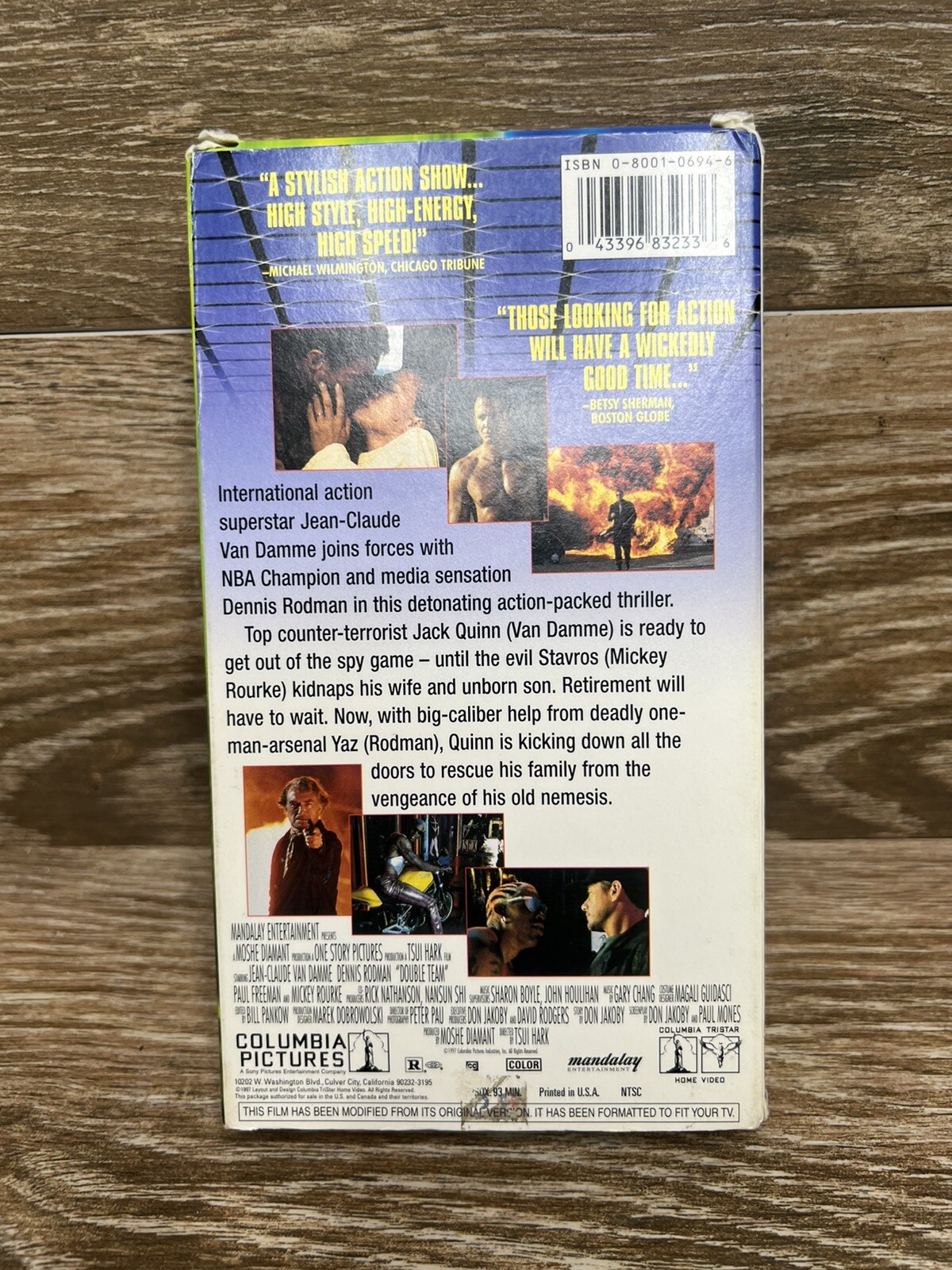 Double Team VHS Used Movie VCR Video Tape Dennis Rodman Jean-Claude ...