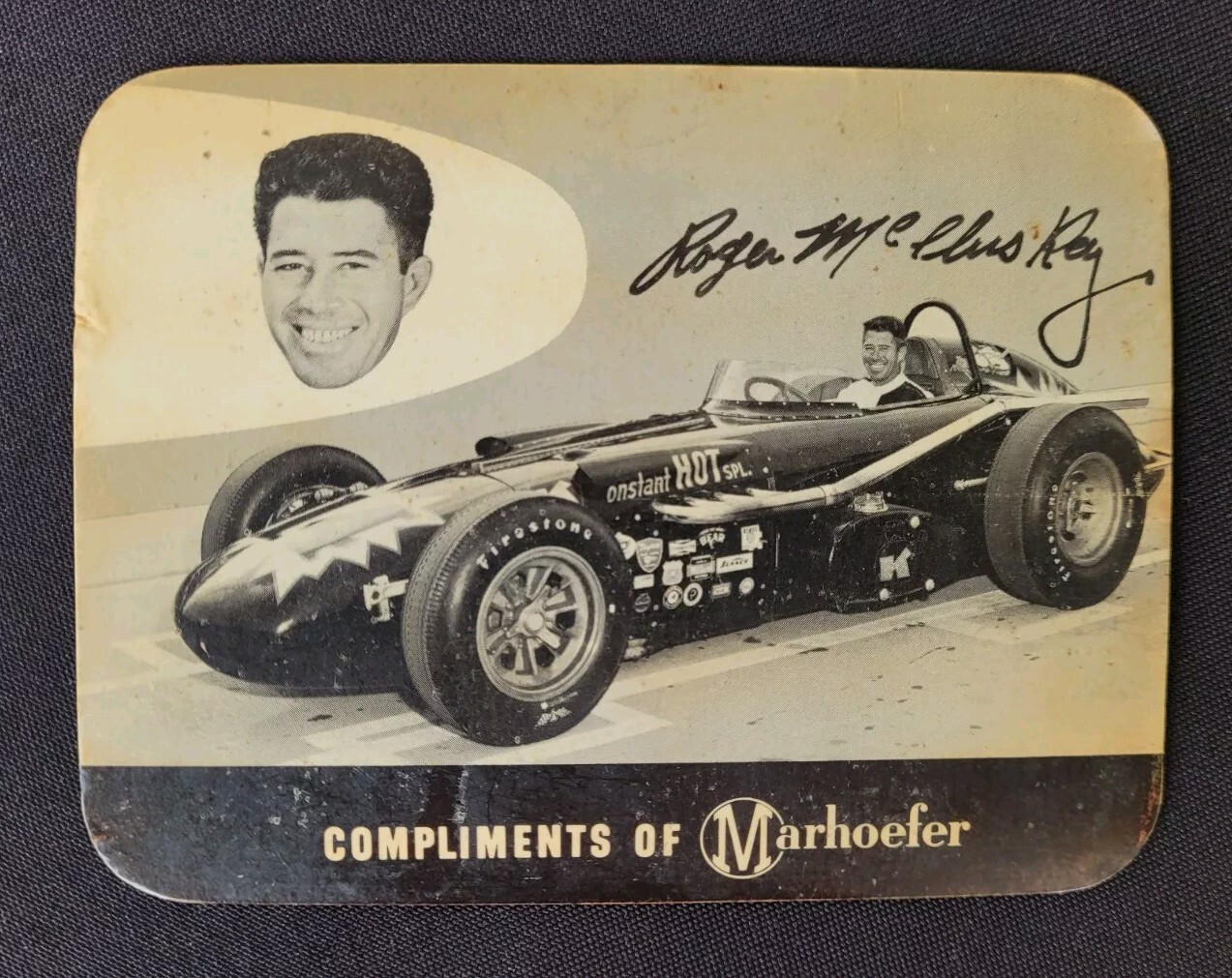 1965 Marhoefer Meats Racing Roger McCluskey Card, 18 Indy 500 Starts | eBay