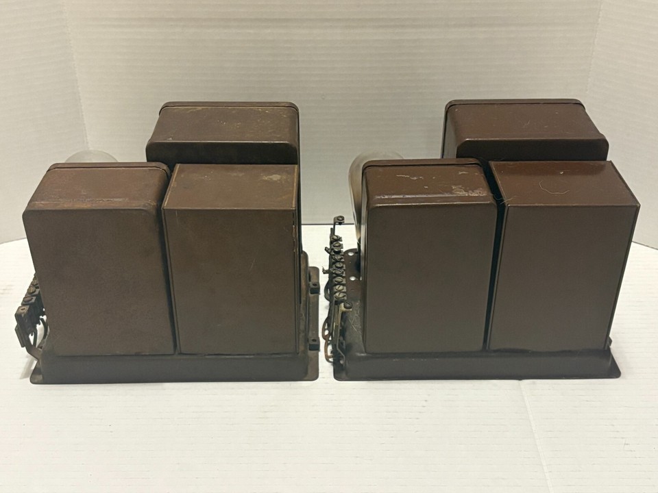 2 Vintage matching pair RCA type 80 tube amplifier power supply DIY ...