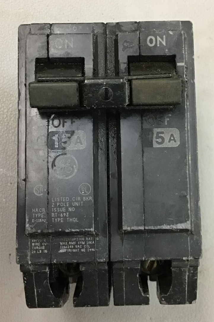 GE 50A 2 Pole Circuit Breaker Type THQL RT-693 (B44) | eBay