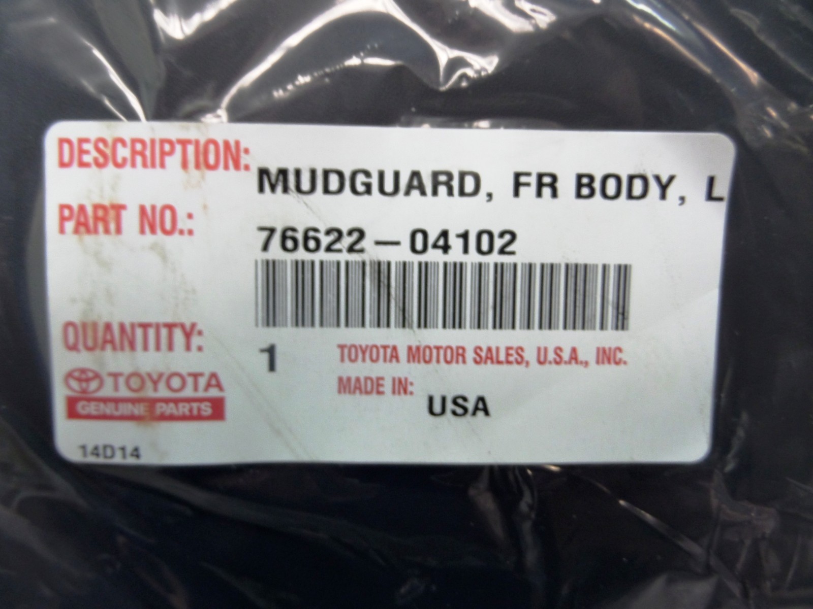 Toyota Tacoma Complete 4x4 Mud Guard Flap Kit Genuine OE OEM | Black ...