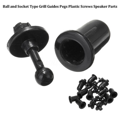 10 Pairs Speaker Grill Peg Ball and Socket Fastener Type Kit Plastic ...
