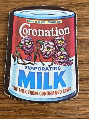 1967 TOPPS WACKY PACKAGES 1st Series CORONATION EVAPORATING MILK #37 B ...