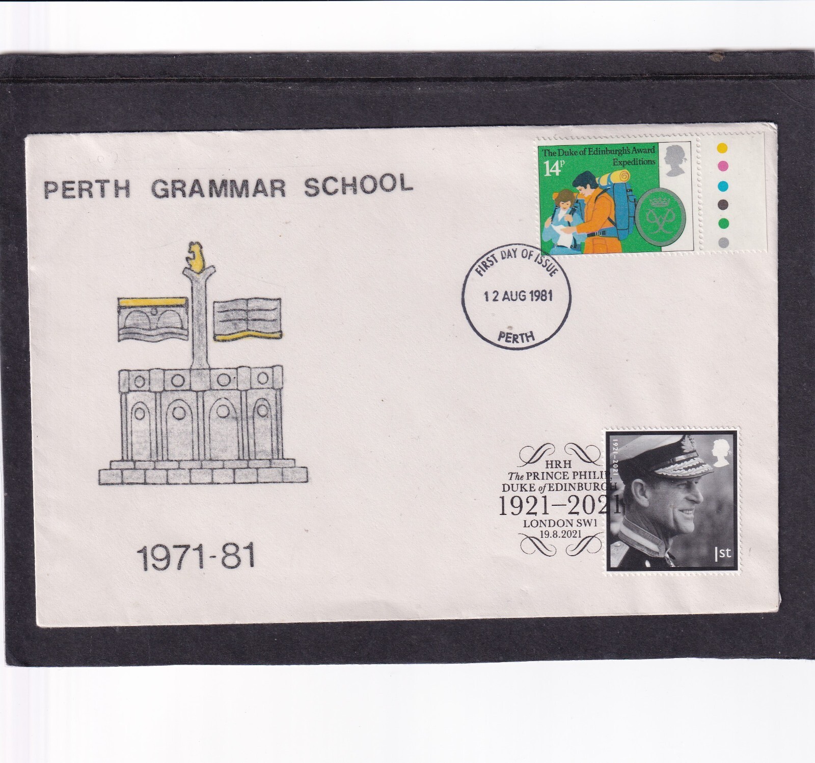 GB 2021 Duke of Edinburgh stamp dual FDC with choice covers London SW1 ...