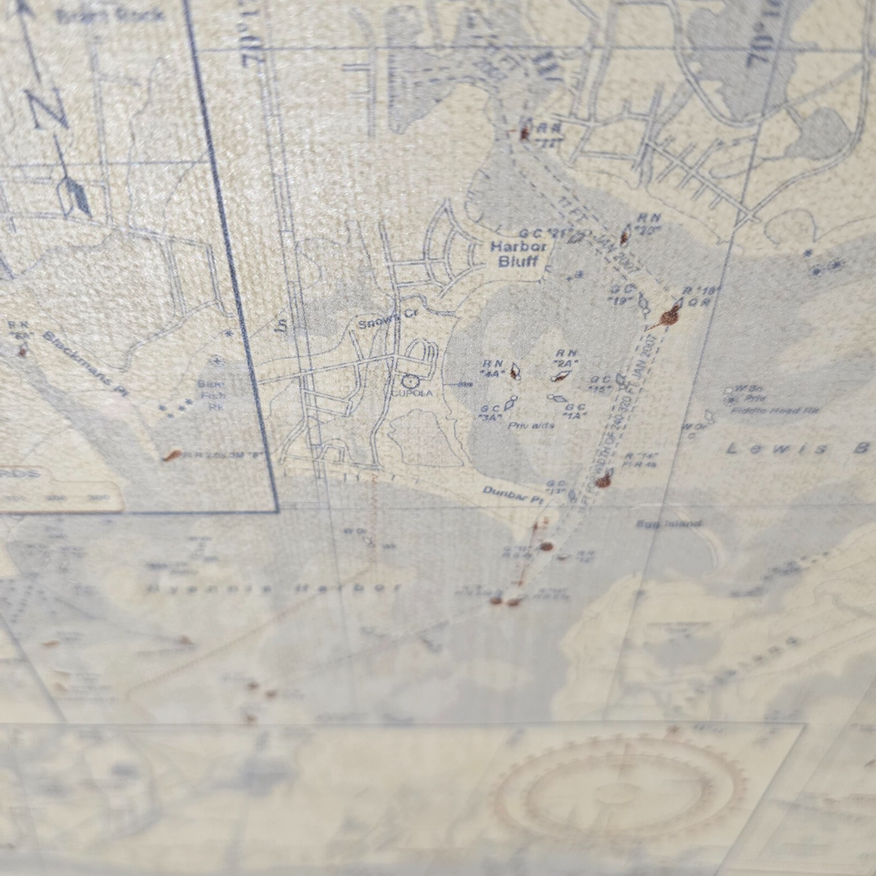 Beige blue Cream nautical Coastal vintage Marine map collage design ...