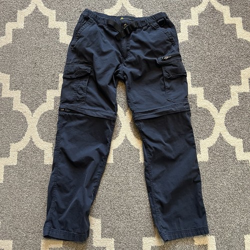 bc clothing navy cargo hiking pants with zip off legs | eBay