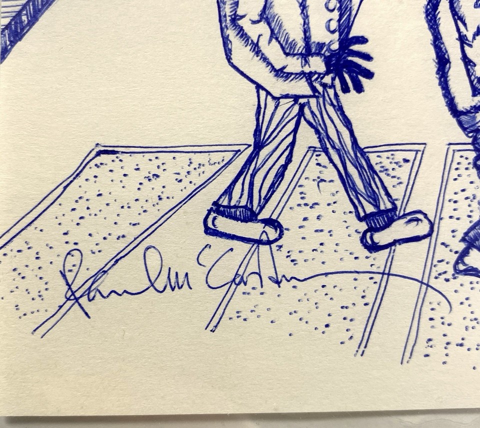 Paul McCartney Signed Sketch By Beatles Abbey Road Photographer lain ...