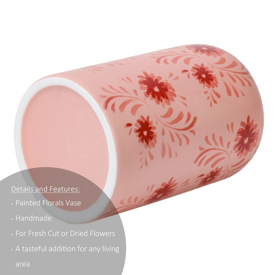 NEW Lot of 2 Becky G & Alejandra 7.6" Pink Flower Ceramic Vases | eBay