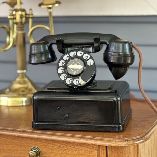 Working 1930s Art Deco English Rotary Dial Vintage Retro Desk Telephone ...
