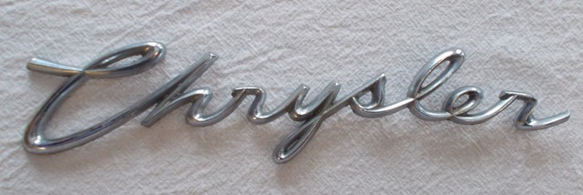 Vintage Chrysler Emblem Chrome Script 1960 Saratoga 300 Imperial ...