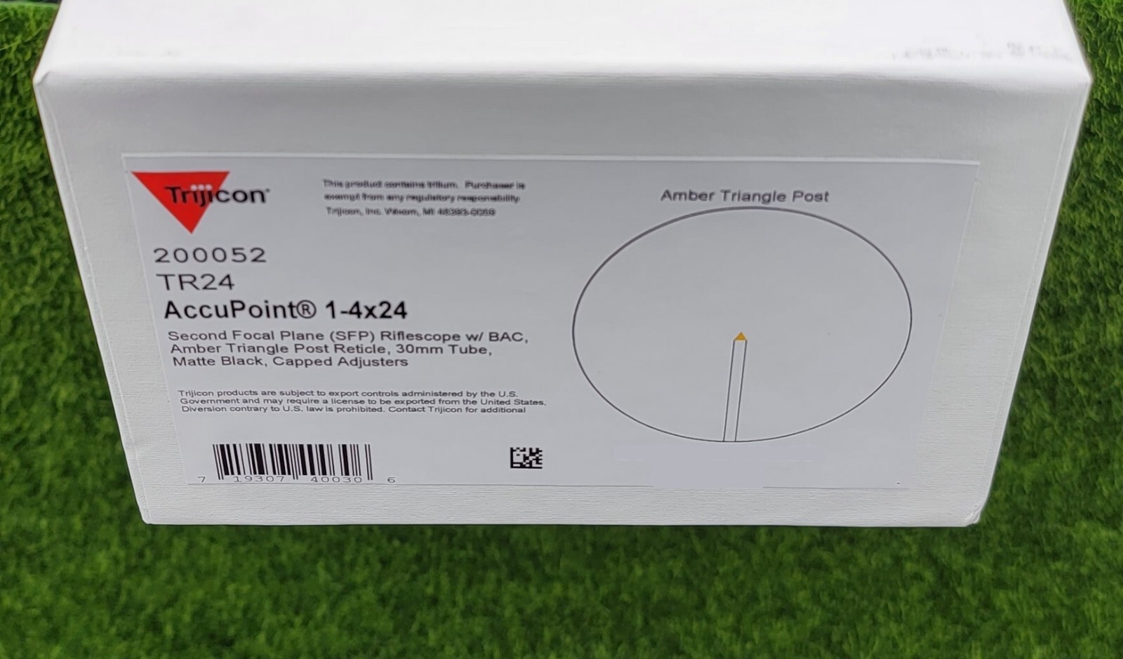 Trijicon TR24 AccuPoint 1-4x24mm Amber Triangle Post Reticle Riflescope ...