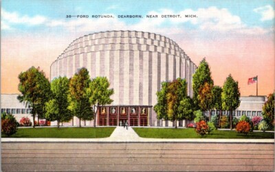 Postcard Ford Rotunda Dearborn Near Detroit Mich Linen | eBay