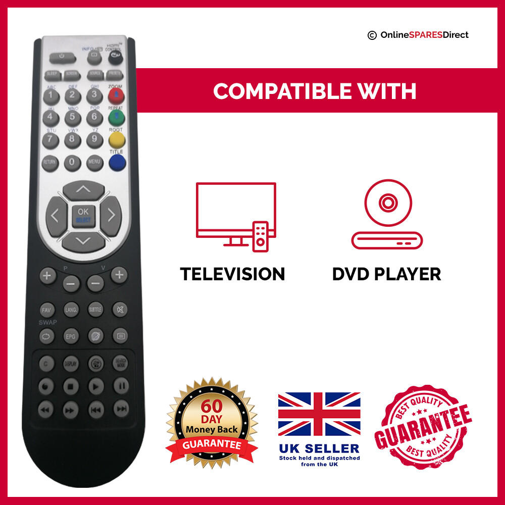 Replacement RC1900 Remote Control For TECHWOOD TV 22884HDDVDD ...