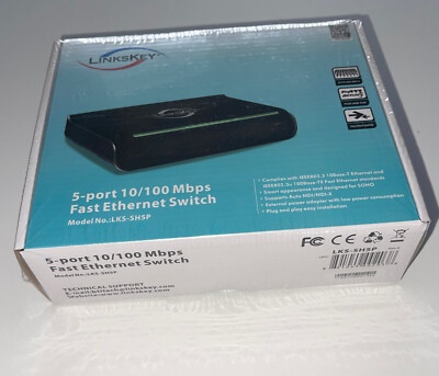 New Linkskey 5 Port 10/100 Mbps Fast Ethernet Switch LKS-SH5P | eBay