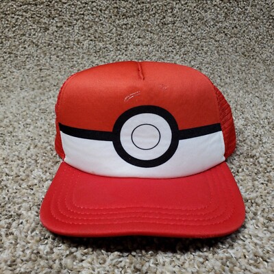 Pokémon Company Official Pokeball Youth Adjustable Strap Mesh Back Cap ...