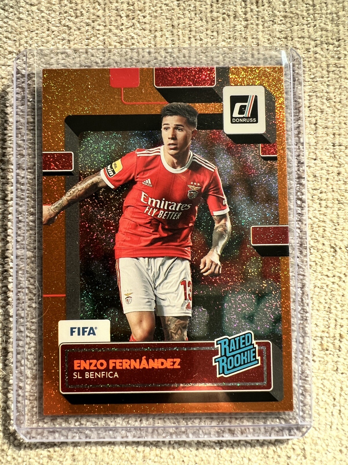 ENZO FERNANDEZ 2022-23 Panini Donruss FIFA SP Orange Foil Rated Rookie ...