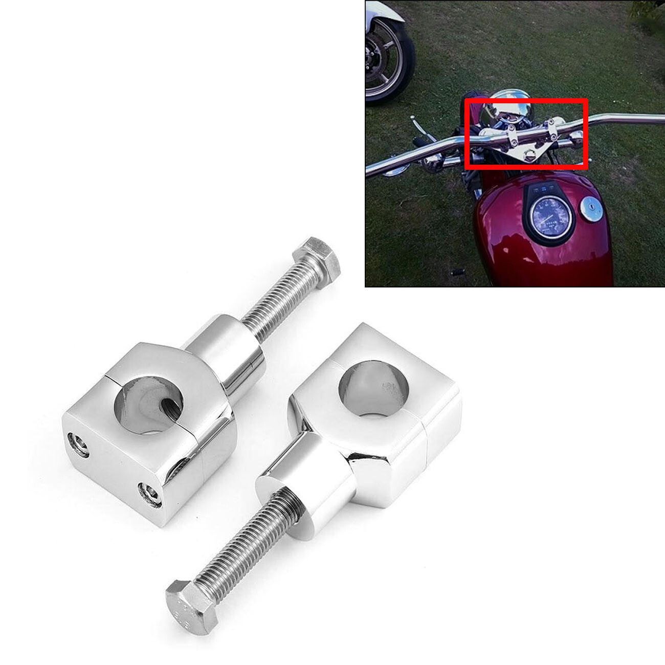 1" Handlebar Risers For Honda Shadow VT ACE Aero Sabre Spirit VLX 600 ...