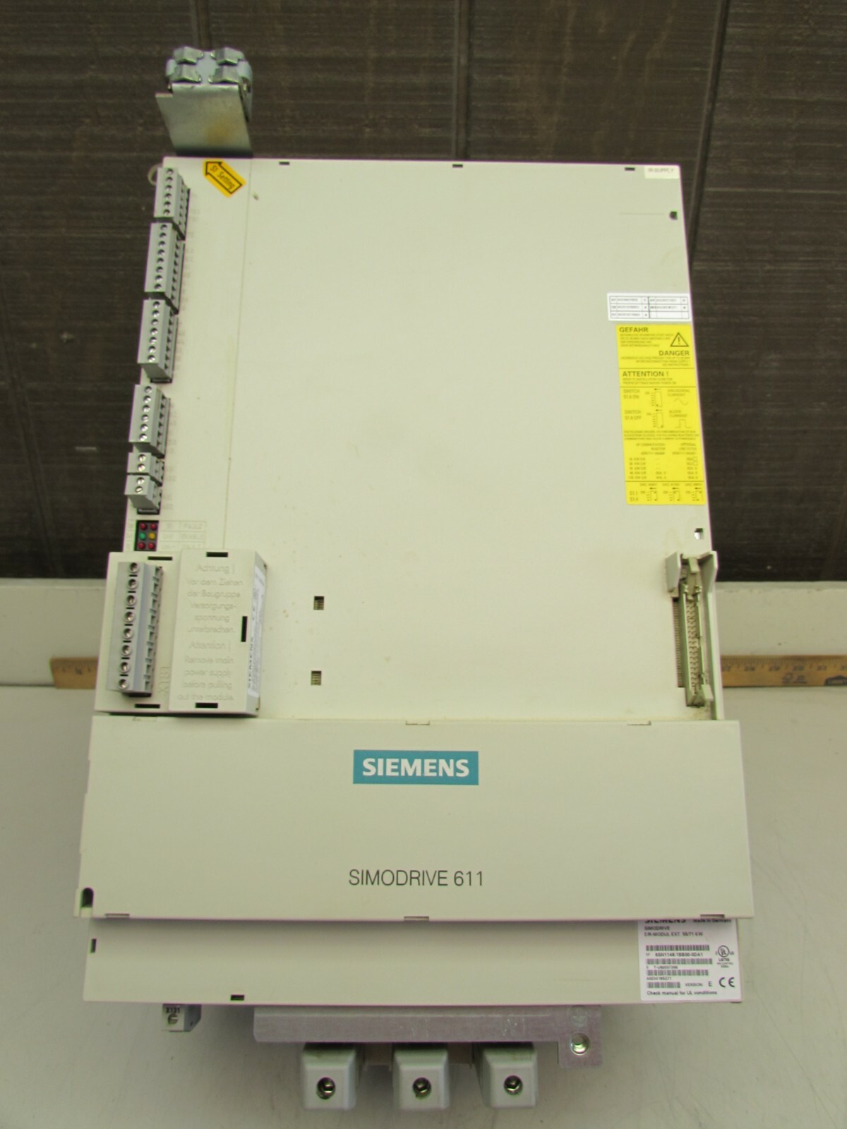 SIEMENS SIMODRIVE E/R MODUL EXT. 55/71KW 6SN1146-1BB00-0DA1 XLNT USED ...