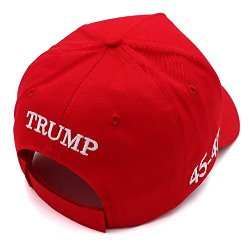 Trump 2024 45-47 MAGA Hat Make America Great Again One Size-Medium Red ...