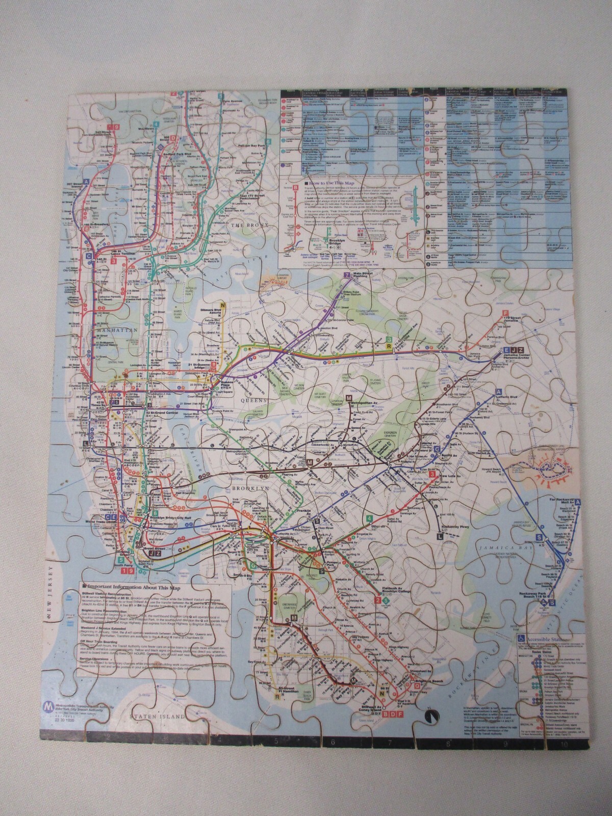 1993 120 PC WOOD PUZZLE NEW YORK CITY TRANSIT PUZZLE ~ COMPLETE | eBay