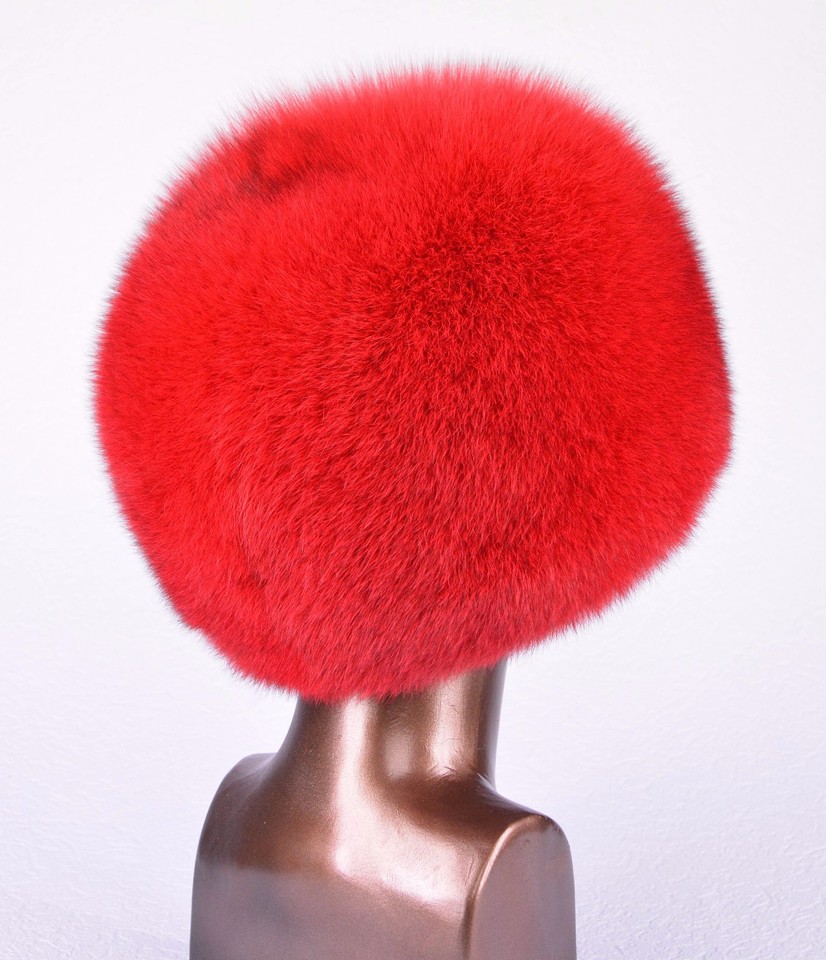 Pure Red Fox Fur Handmade Cossack Winter Hat Cap | eBay