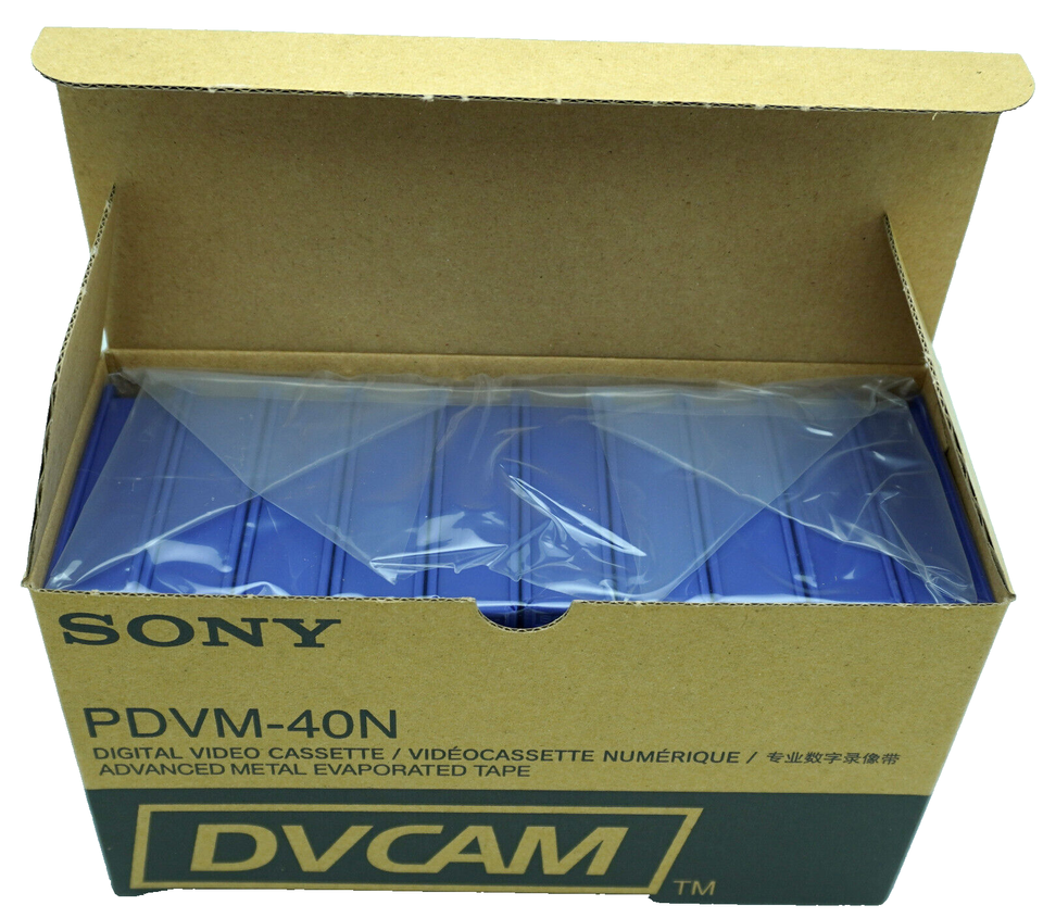 Sony PDVM-40N DVCAM Tapes Box of 10 Digital Video Cassette - New - NOS ...