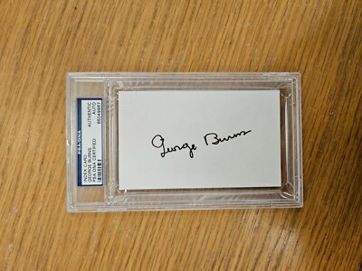 PSA / DNA Certified Authentic Autograph Index Card Signed by "George Burns" | eBay
