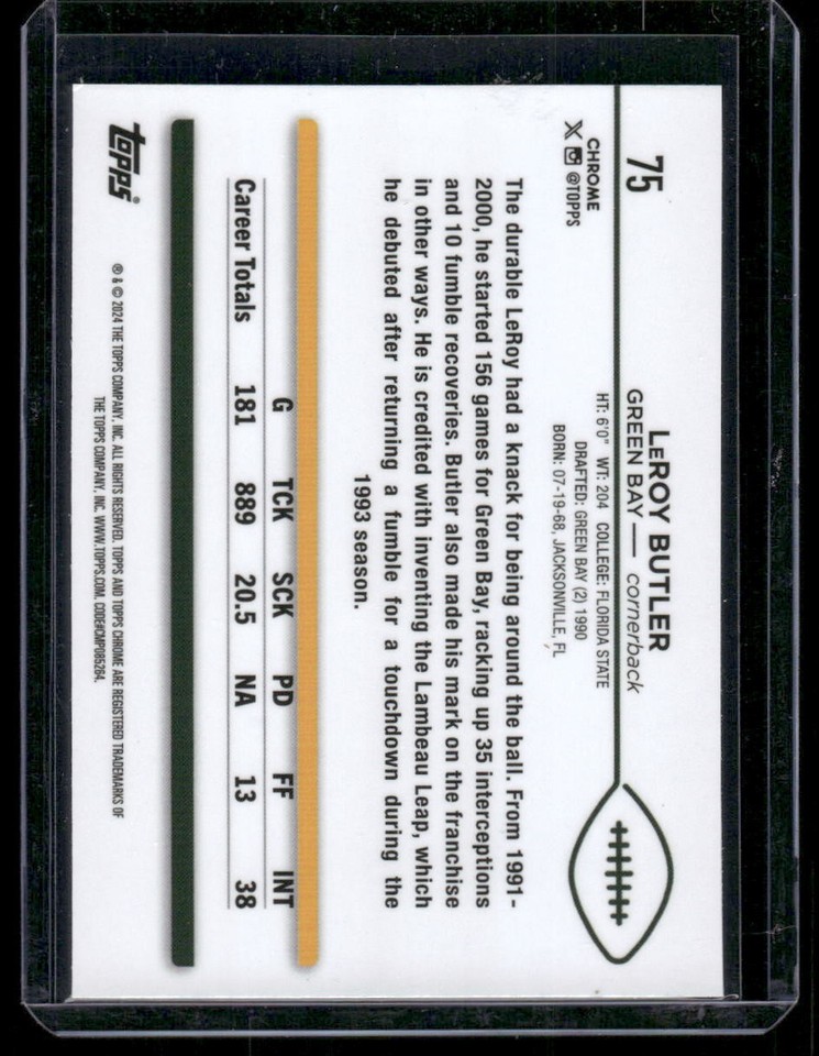 2024 Topps Chrome Sapphire Edition #75 LeRoy Butler | eBay