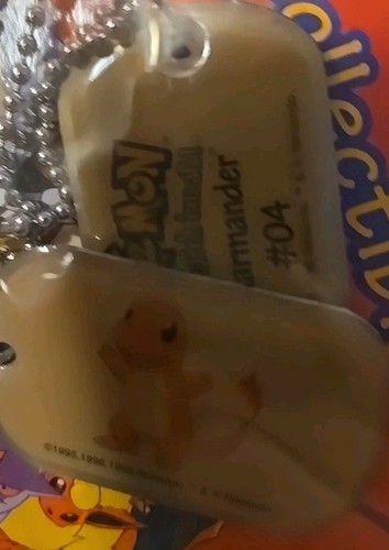1999 Toy Site Nintendo Pokemon Collectible Dog Tags #04 Charmander ...