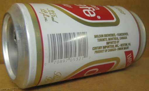 CANADIAN O'KEEFE BIERE 12oz 355ml Beer CAN Molson Brewery, Vancouver ...
