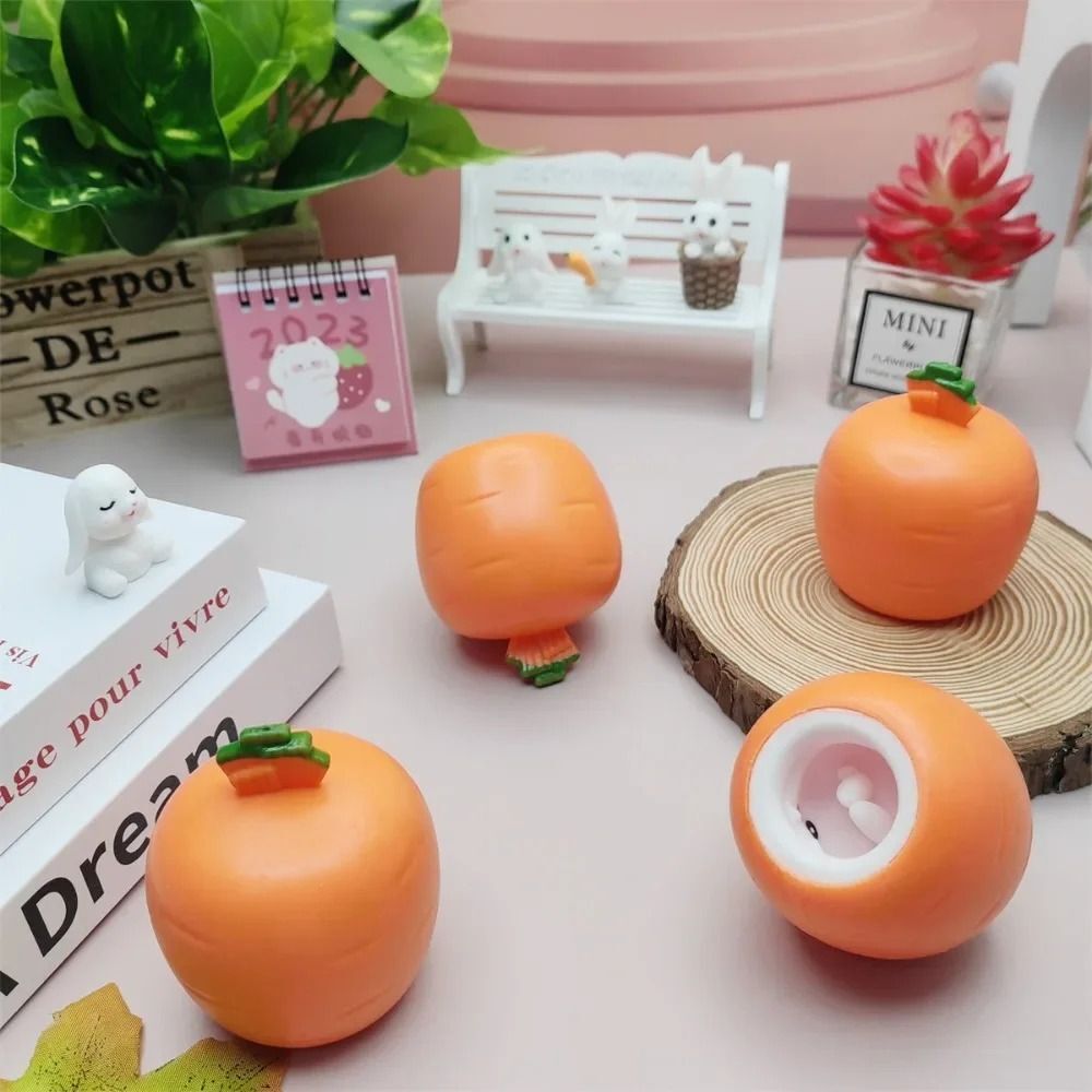 Creative Squeeze Toys Cartoon Bunny Fidget Vent Toy New Carrot Rabbit ...