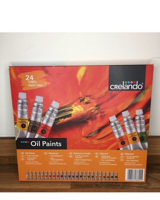 Oil Paints Set by Crelando 24 X 18ml Colour Tubes Gift Postage for sale ...