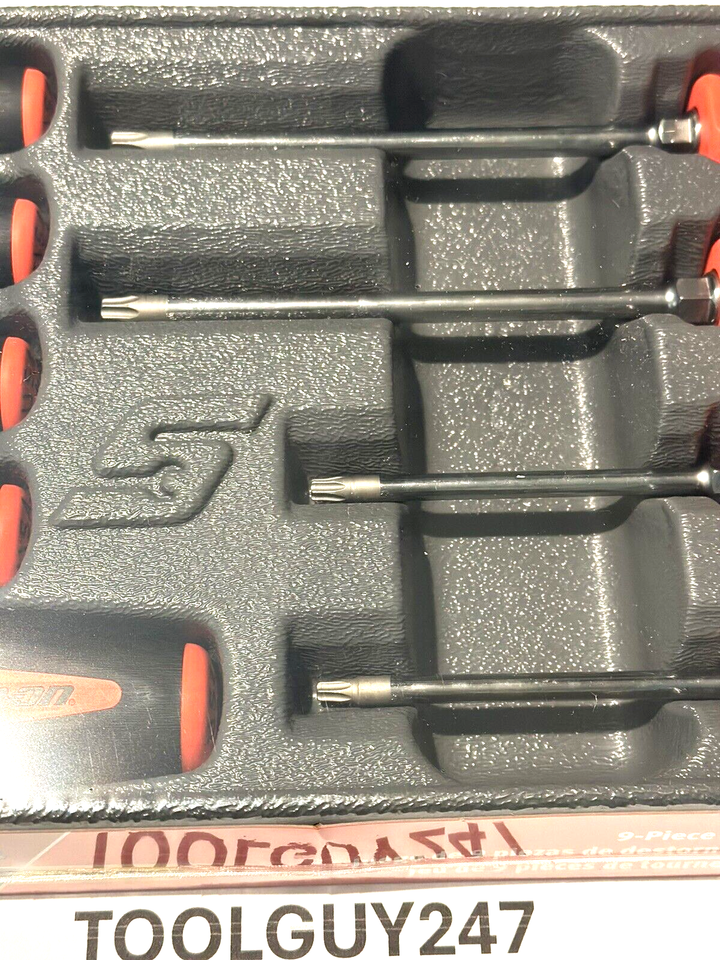 SNAP ON TOOLS TORX T8 - T45 Screwdriver Set ORANGE Instinct Soft Grip ...