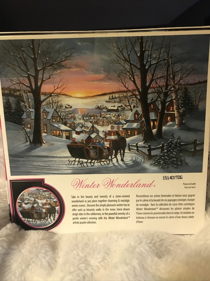 Peace on Earth Puzzle 1000 Pc H. Hargrove Winter Wonderland Collection ...