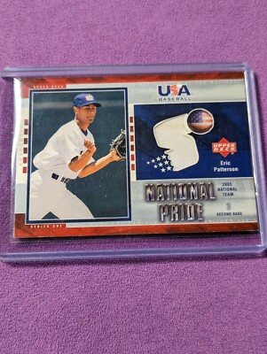 2003 Upper Deck USA Baseball National Pride Jersey Patch Relic Eric ...