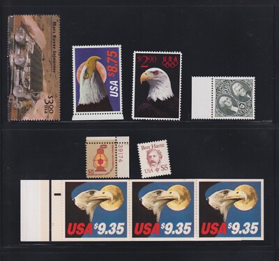 UNITED STATES HIGH DENOMINATION POSTAGE ALL DIFFERENT MNH OG FACE 57.70 ...
