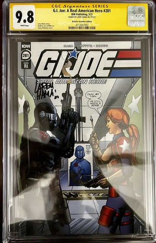 G.I. JOE: A REAL AMERICAN HERO #281 CGC 9.8 SIGNED LARRY HAMA 1ST ...