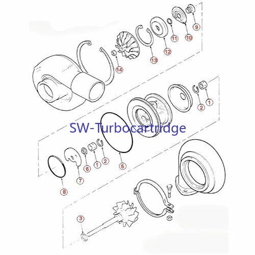 Turbocharger Repair Rebuild Service Kit For Garrett T3 T4 TB03 T04B ...