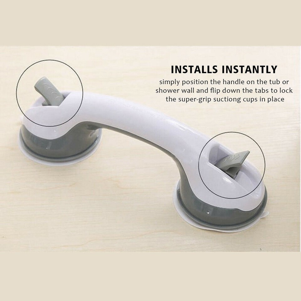 Bath Safety Handle Suction Cup Handrail Grab Bathroom Grip Tub Shower ...