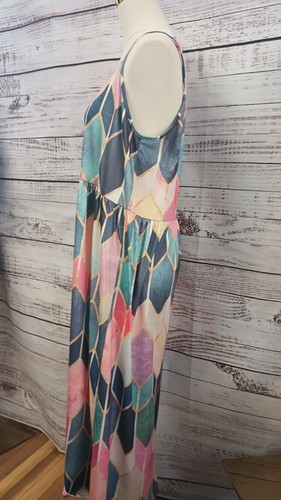 Emory Rose Geometric Maxi Dress Sz L | eBay