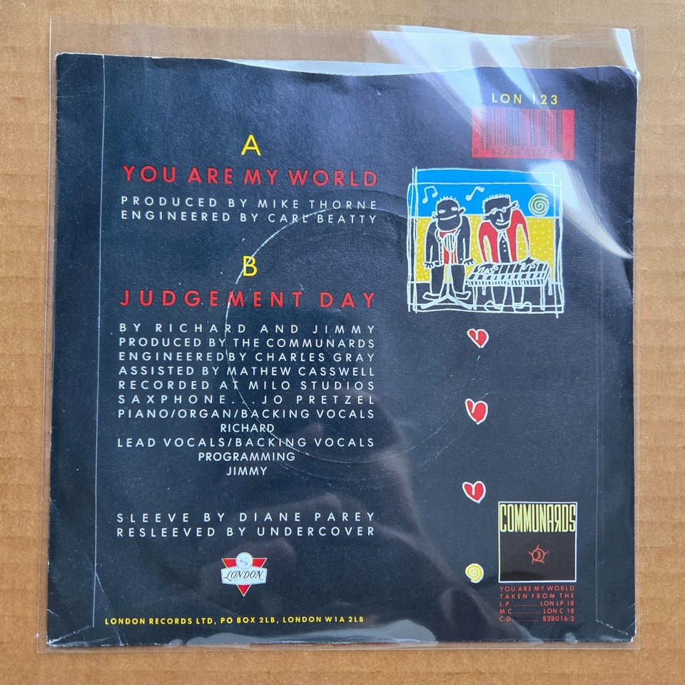 THE COMMUNARDS You Are My World/Judgement Day 45 7" Record UK IMPORT ...
